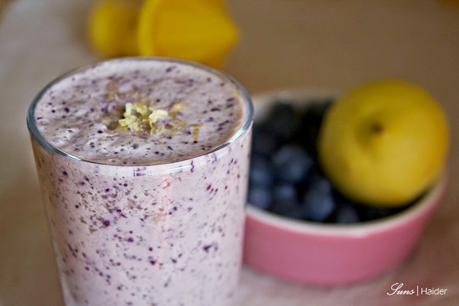 shoumous: Lemon & blueberry smoothie