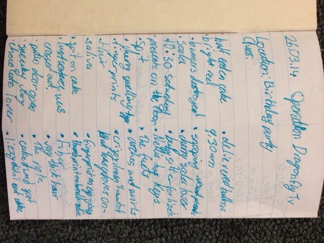 V3 Blog: Note taking - detective styles...