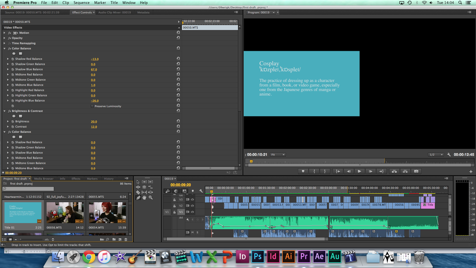 The Wright kind of A level media blog : editing - screenshots