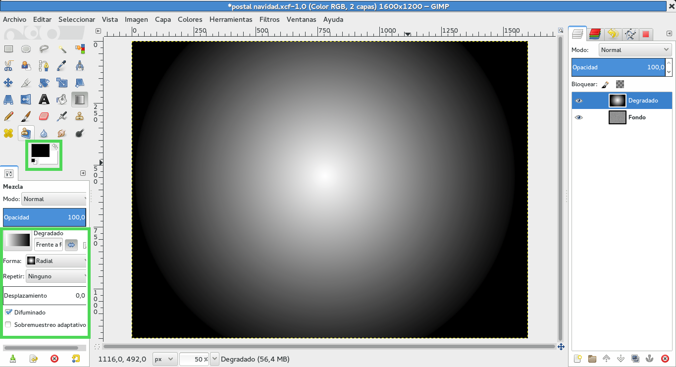 Diis deabusque: Postal de Navidad con GIMP