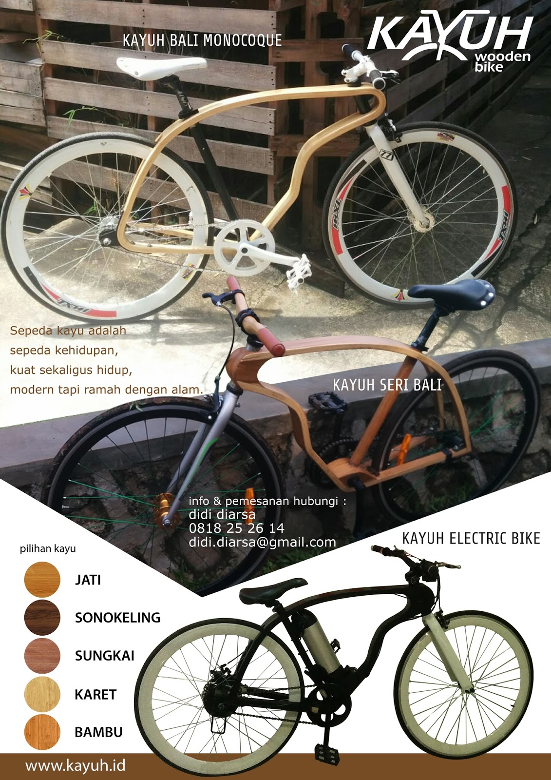 DIDI DIARSA : Pendiri KAYUH Indonesia, Sepeda Berbahan Dasar Kayu Yang ...