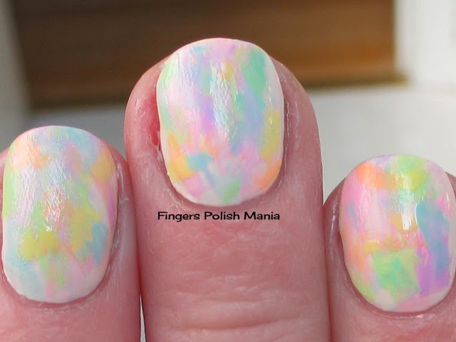 fingers polish mania: Pastel Tie Dyed Tribal
