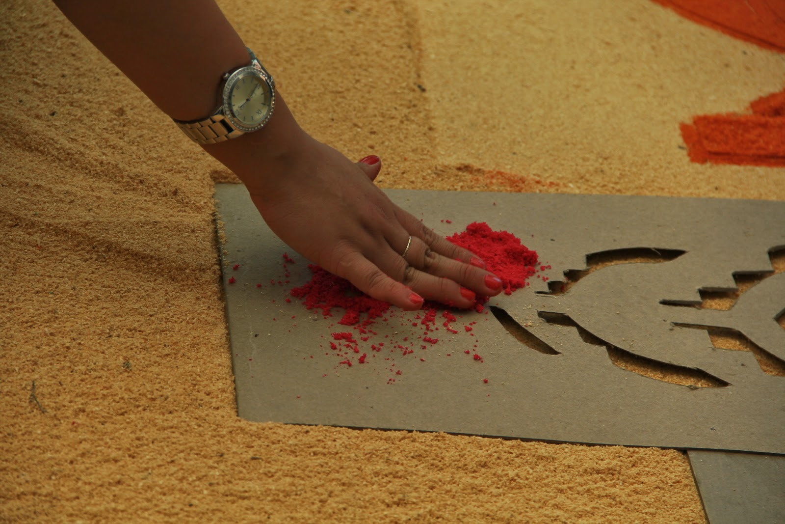 Hotel Clarion Suites Guatemala: Alfombras Típicas de Aserrín (Semana Santa)