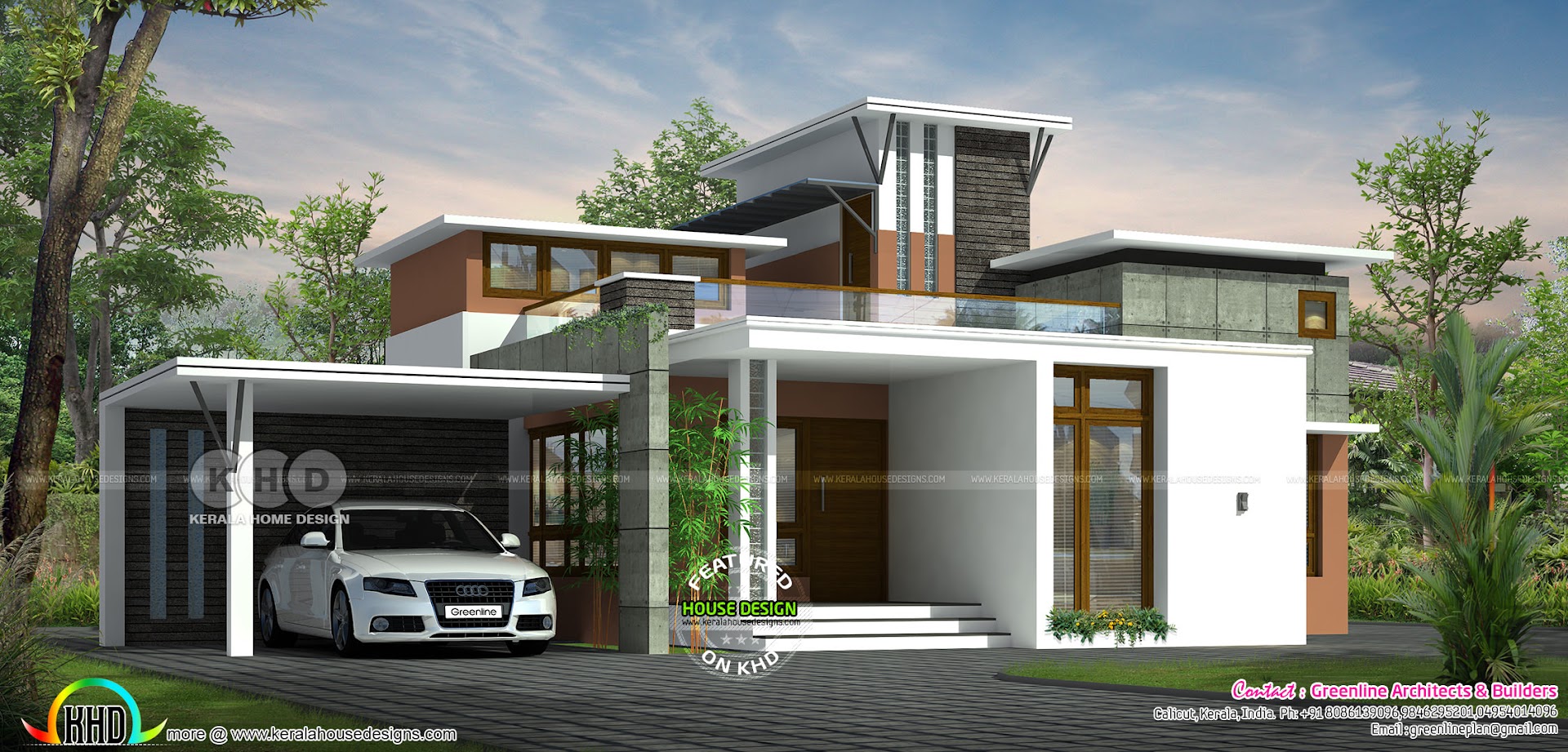 1625 sq-ft 4 bedroom box model contemporary home - Kerala Home Design ...
