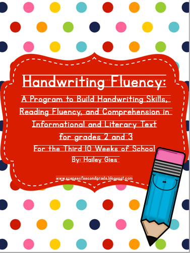 The Third Grade Nest : Handwriting Fluency