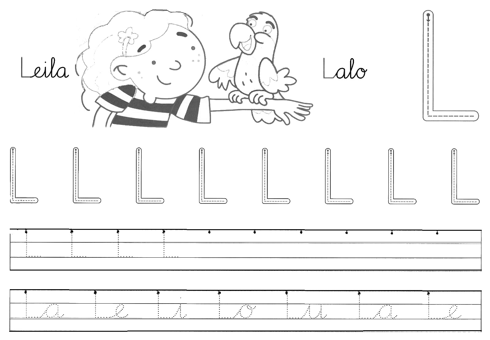 A MÍ ME GUSTA EL COLE: Fichas repaso del trazo de letras minúsculas