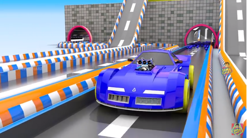 Learn Colors for Children with Racing Cars Color Change in Water Multi ...