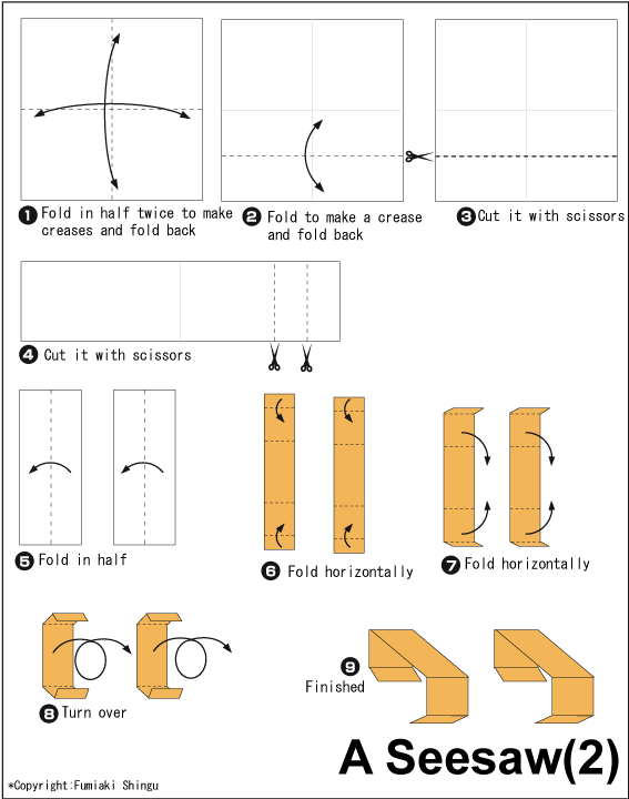 Seesaw - Easy Origami instructions For Kids