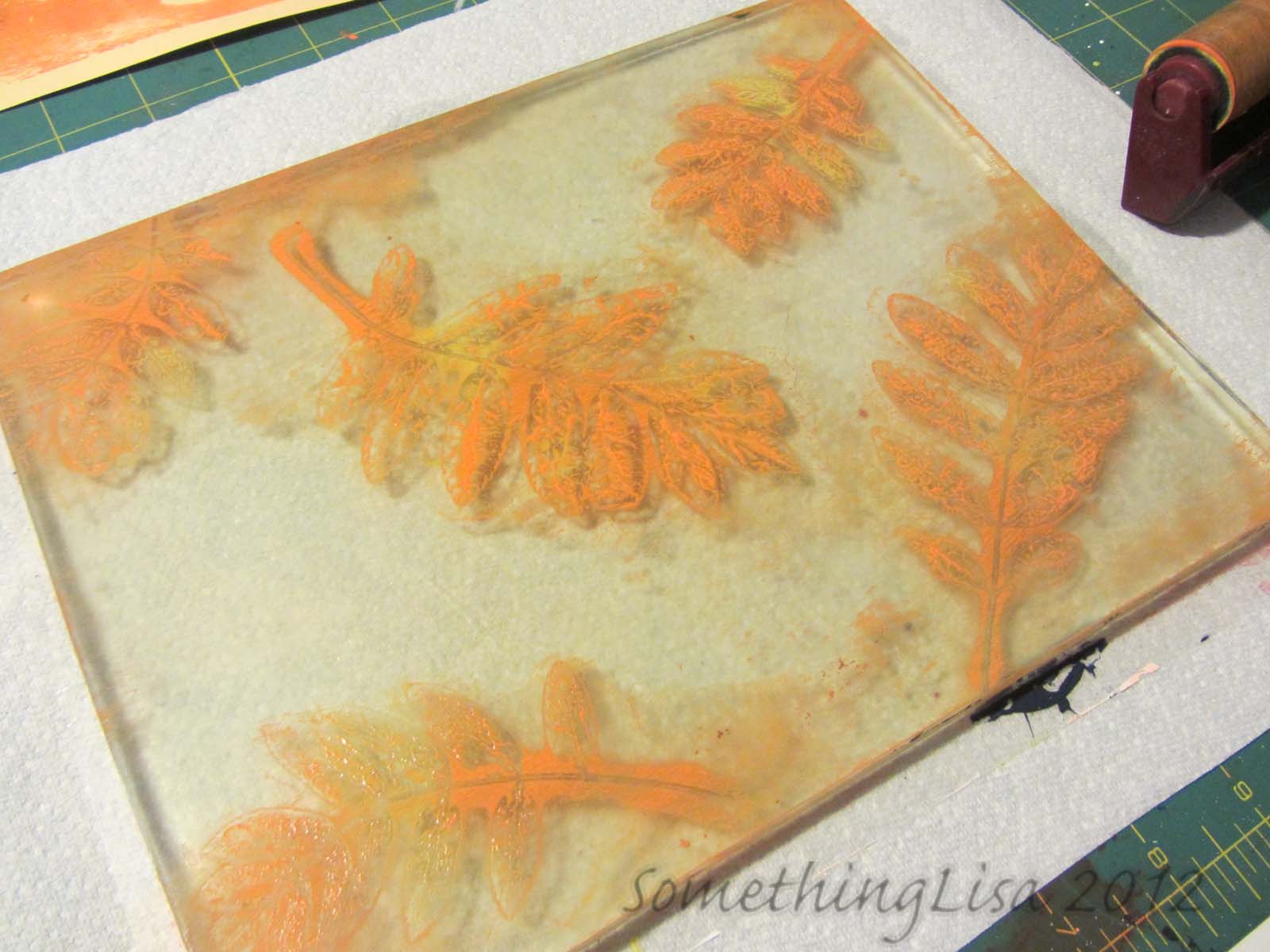 Gelli Plate Tutorial with Leaves