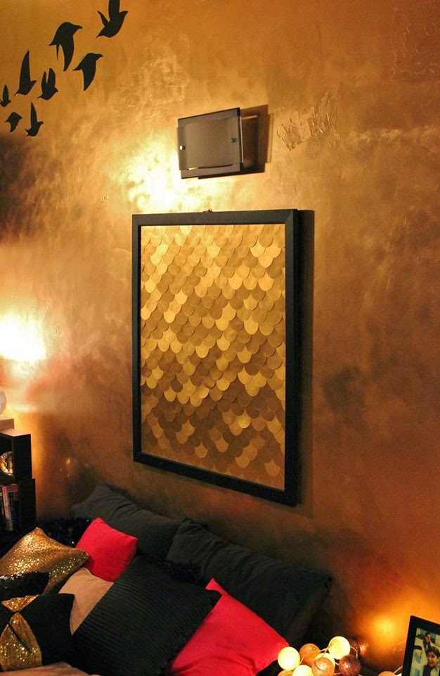 Ayesha's Creative Me!: DIY Fish Scale Wall Art