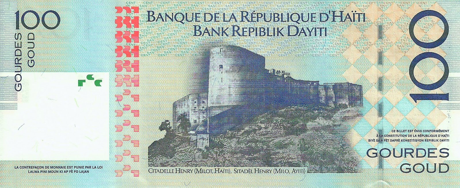 Haiti 100 Gourdes | Beauty 'n Special Notes