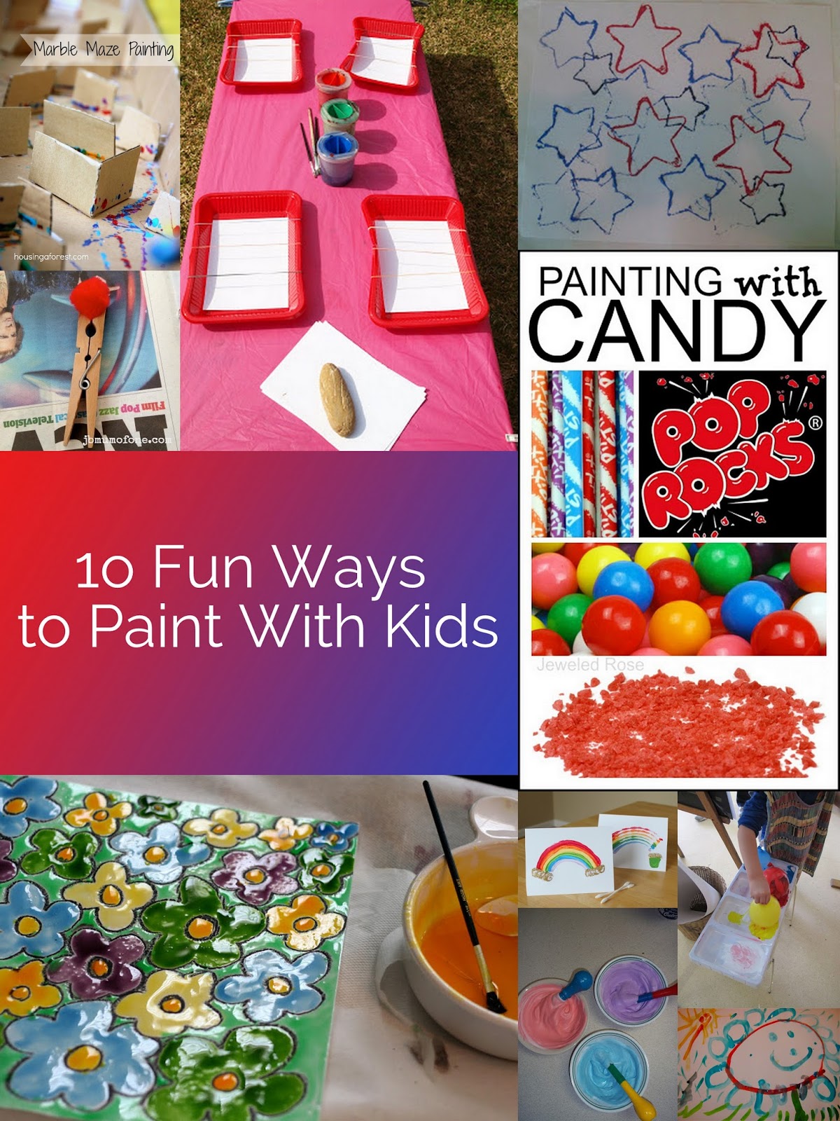 10 Fun Ways to Paint With Kids and Project Link-Up - Housewife Eclectic