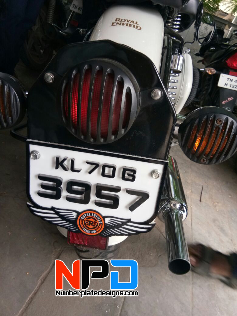 Led Number Plate For Royal Enfield Bullet Modification, 51% OFF