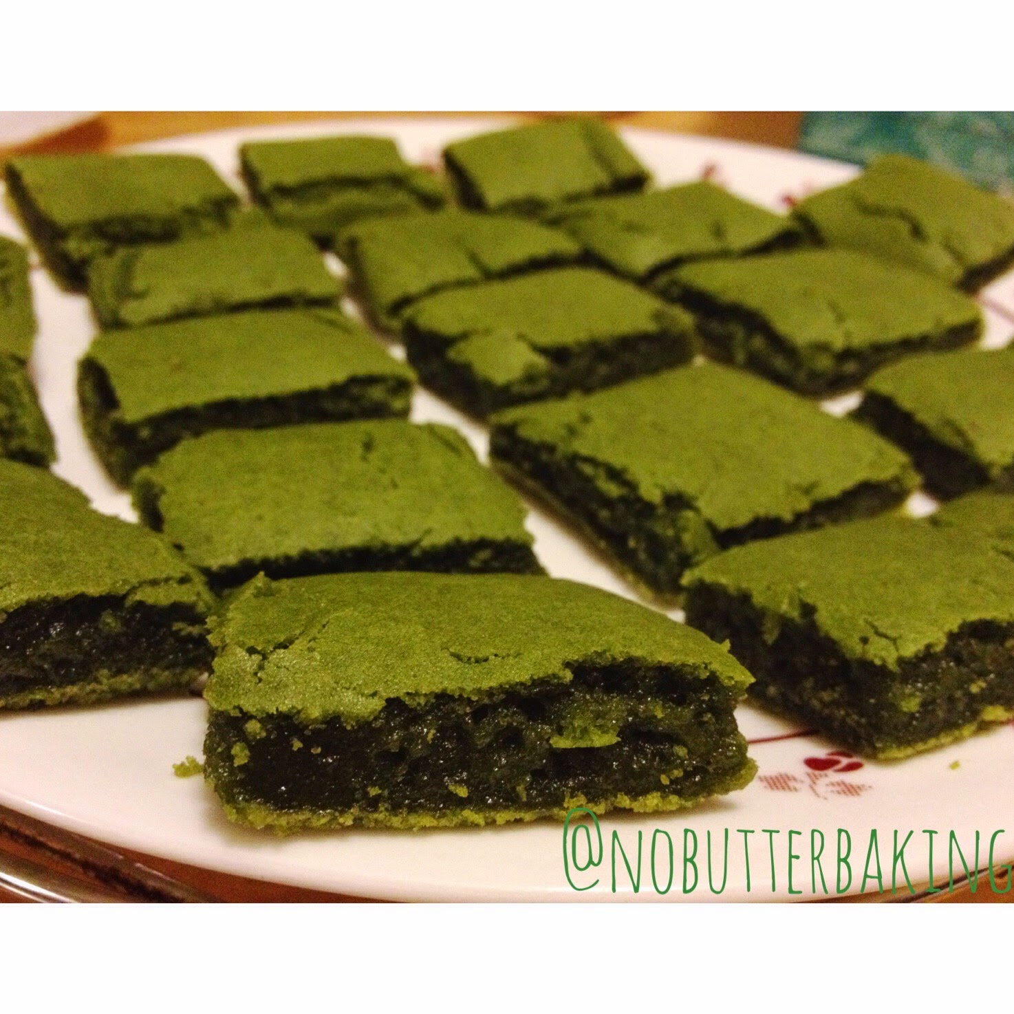 No Butter Baking.: Baked Matcha Mochi Squares (Vegan)