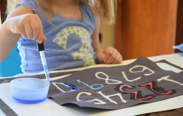 Salt Painted Numbers | What Can We Do With Paper And Glue