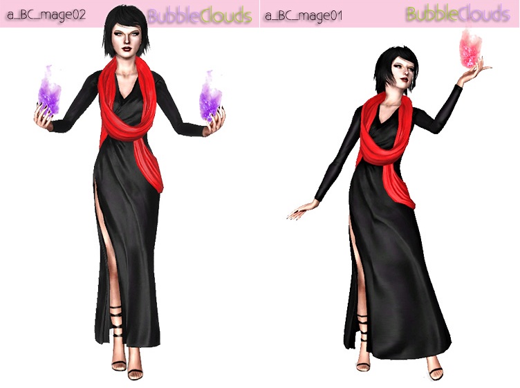 My Sims 3 Blog: Mage/Witch Pose Pack by Bubble Clouds