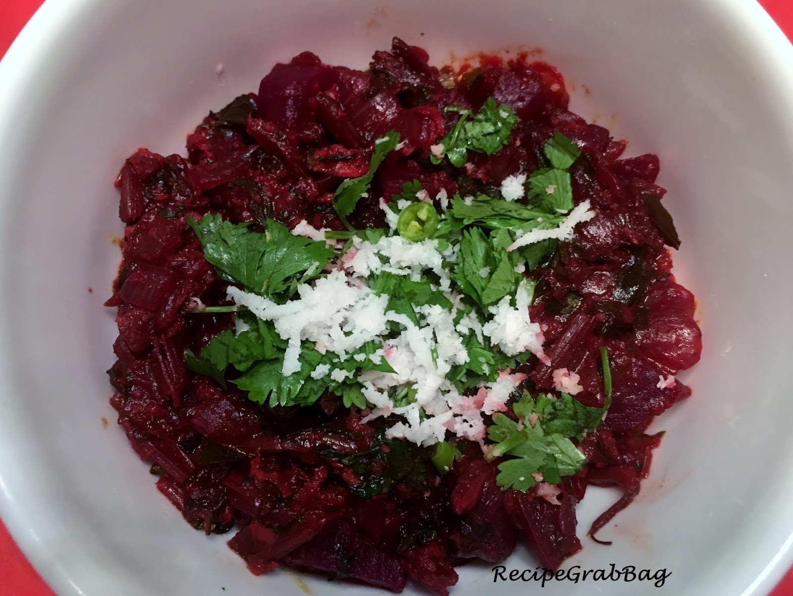 RecipeGrabBag: Beetroot curry (beet chi bhaji)