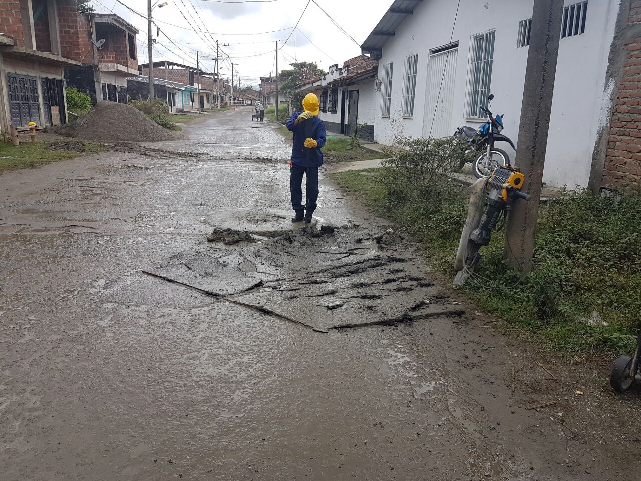 mapa: Reparcheo de vías urbanas