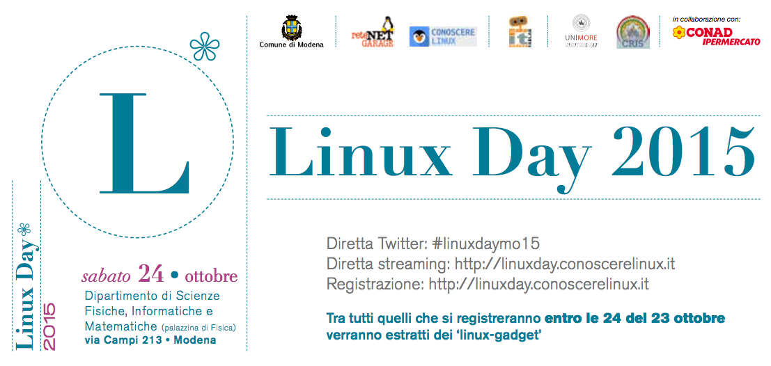 Linux Day 2015: ci vediamo a Modena?