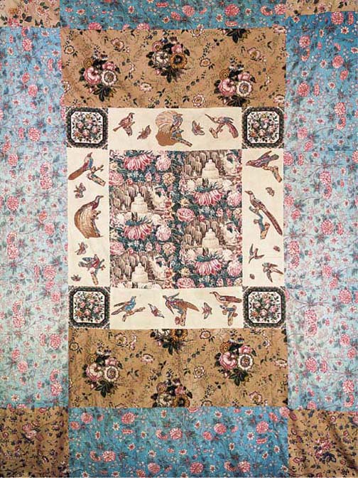 ChintzPanelQuilt: Panel #37: Octagonal Frame in a Sheraton Panel