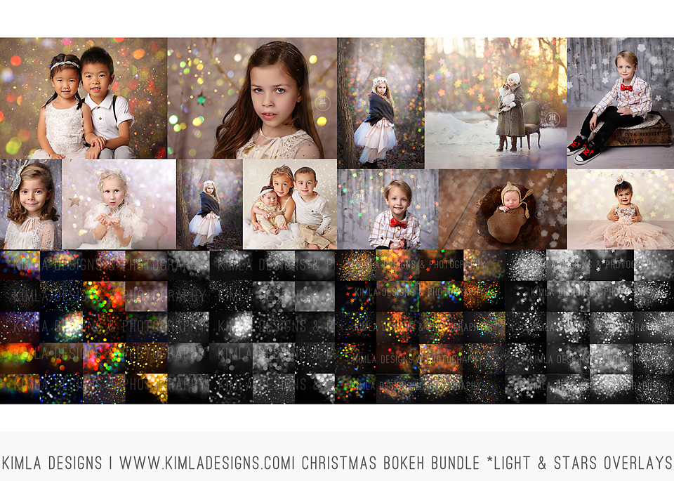 New Christmas Bokeh Photo Overlays & how to use them - Kimla Designs Photography