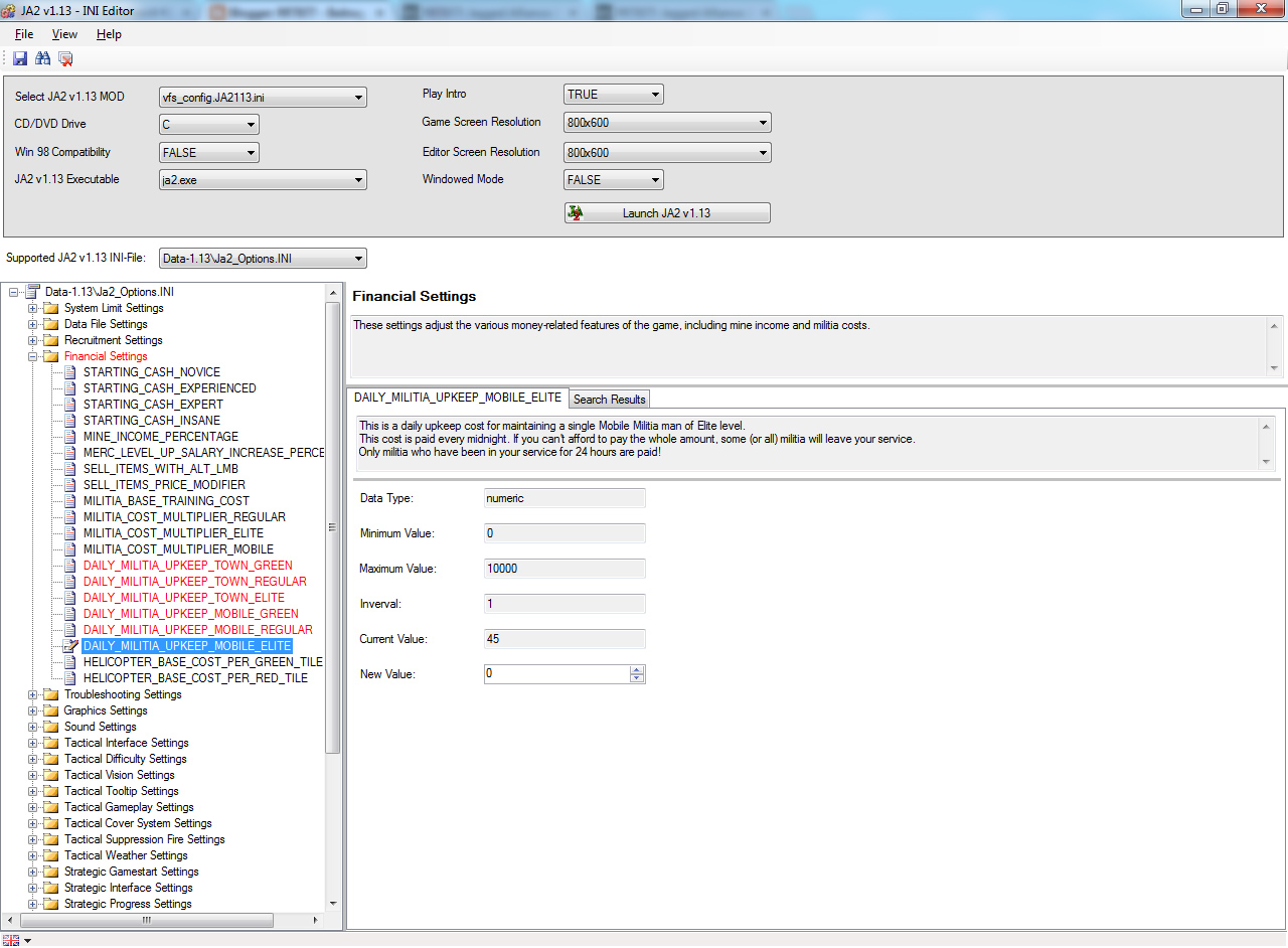 Einsdreizehn: Der INI Editor