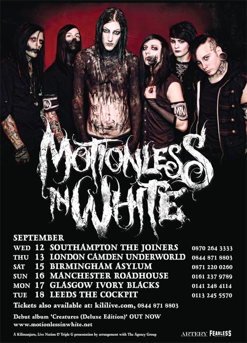 Motionless In White Hits the U.K. Fall 2012! | NataliezWorld