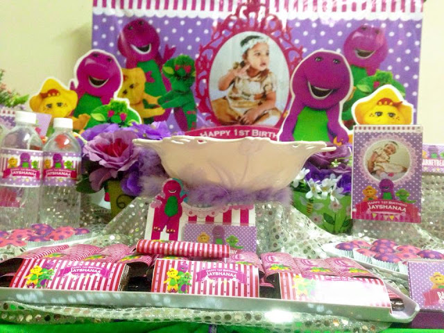 Barney Birthday Party for Jayshanaa's 1st Birthday