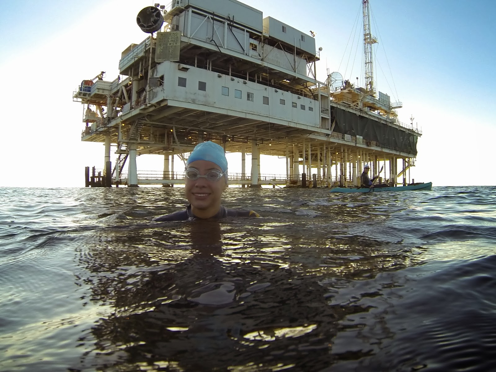 Tridiots: Oil Platform Esther Swim - February 1, 2014