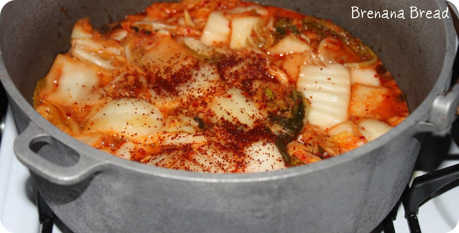 Brenana Bread: Kimchi Jjigae (Kimchi Stew) with Sticky Brown Rice