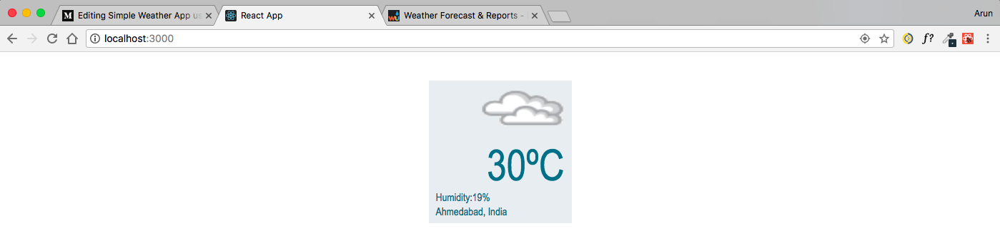 Create Weather Apps using ReactJS and Weather API