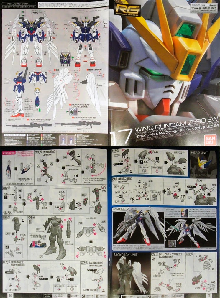 GUNDAM GUY: RG 1/144 Wing Gundam Zero Custom EW - Manual & Runners ...