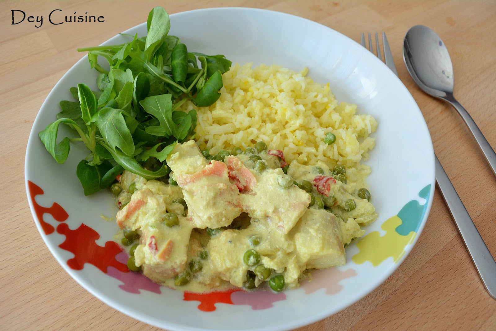 Dey cuisine: Colombo de poisson & riz safrané