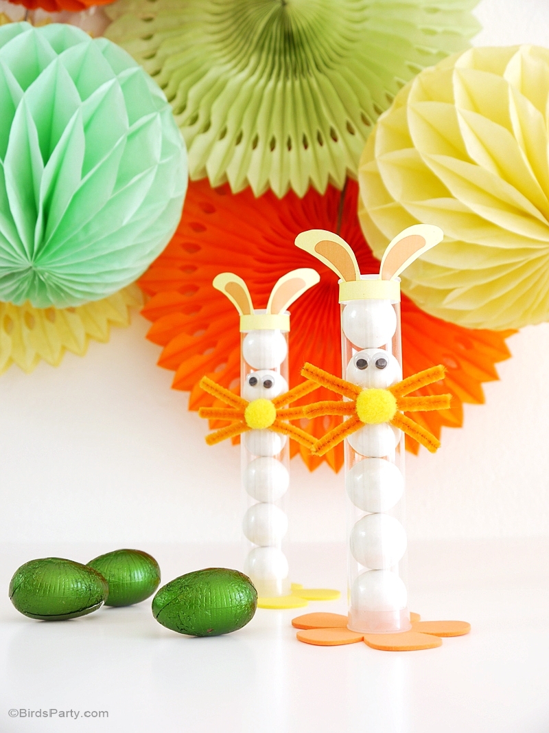 DIY Easter Bunny Treat Tubes for Kids - Party Ideas | Party Printables Blog