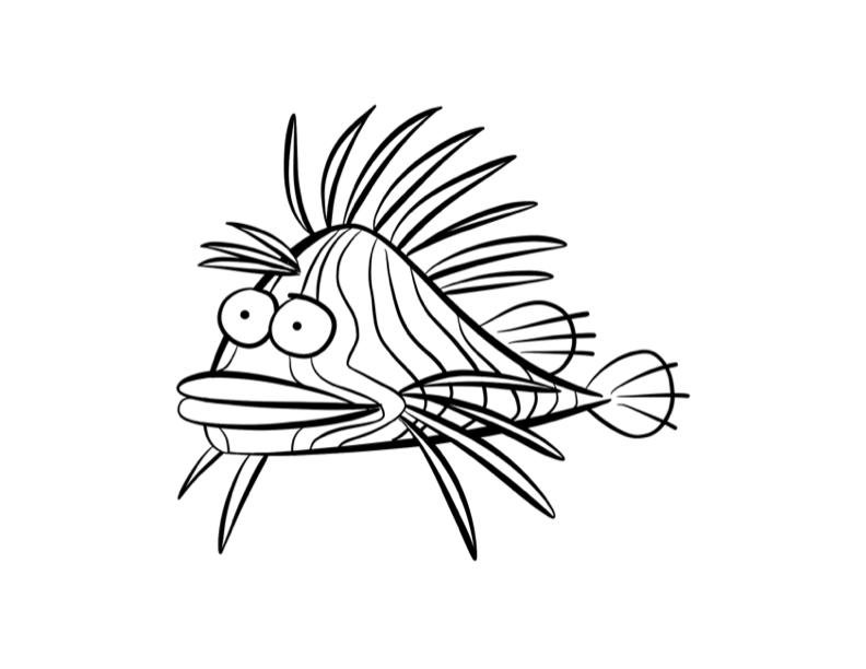 Lion fish coloring page (Lionfish)