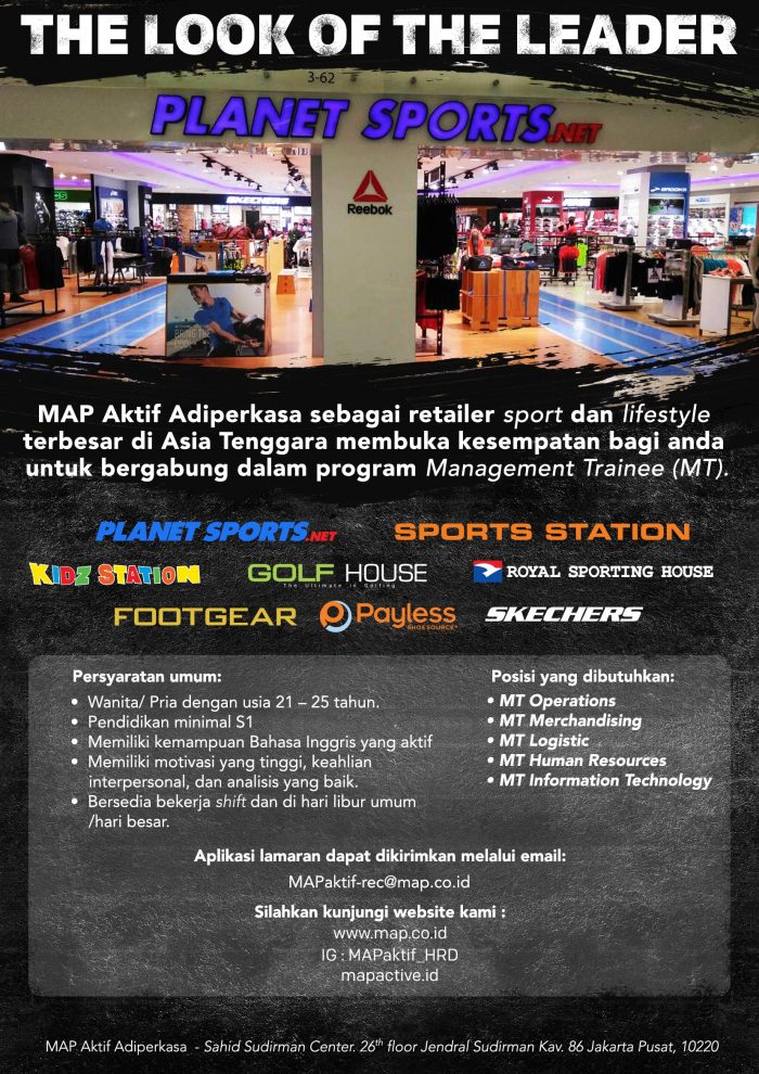 Lowongan Kerja Management Trainee MAP Aktif Adiperkasa