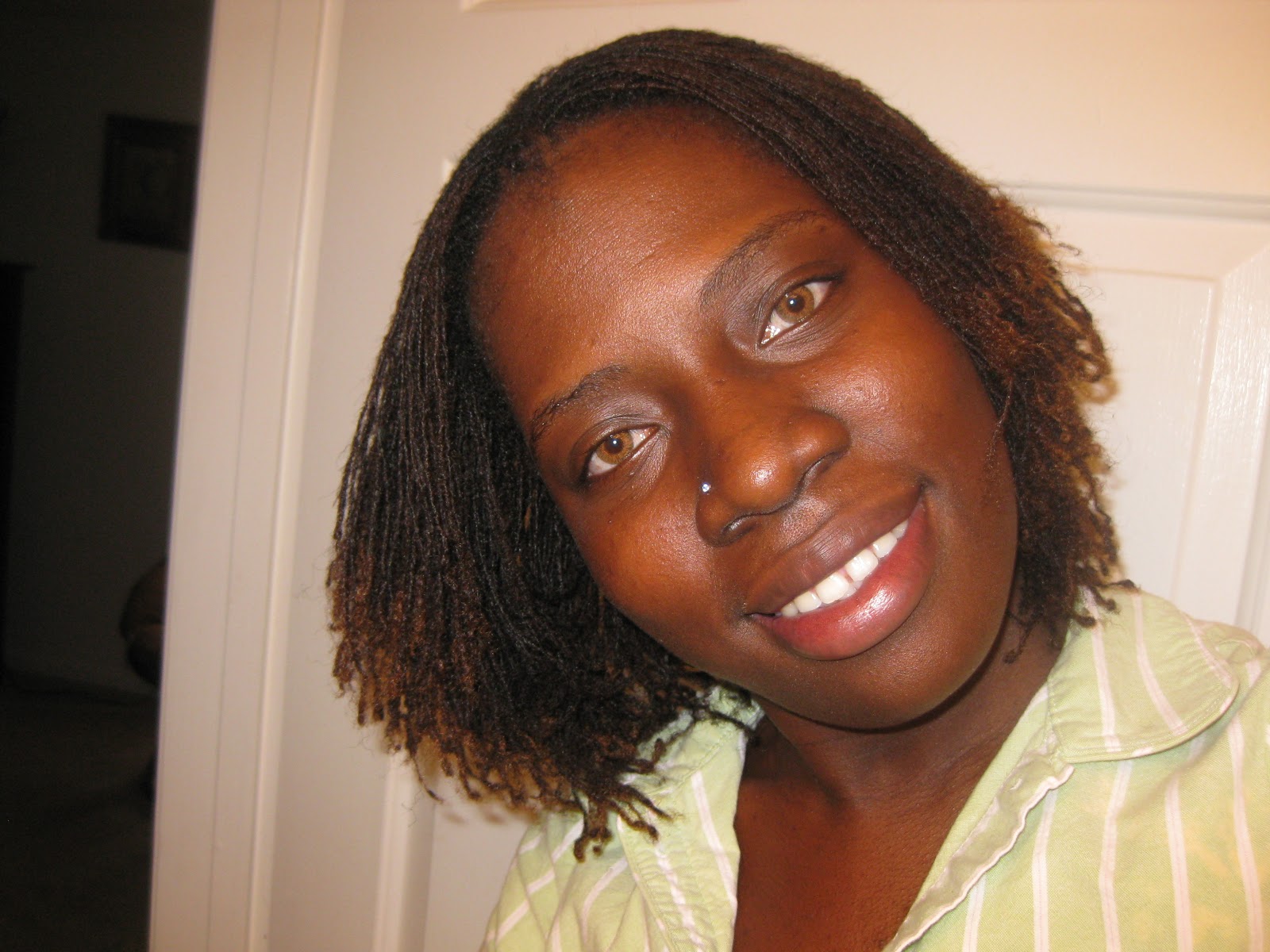 Kreyola's Journeys: Flat Iron Result on Micro Sisterlocks