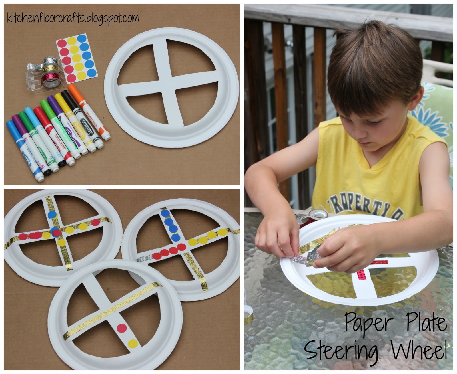 Kitchen Floor Crafts: Vehicle Week (Simple Summer Theme Week #3)
