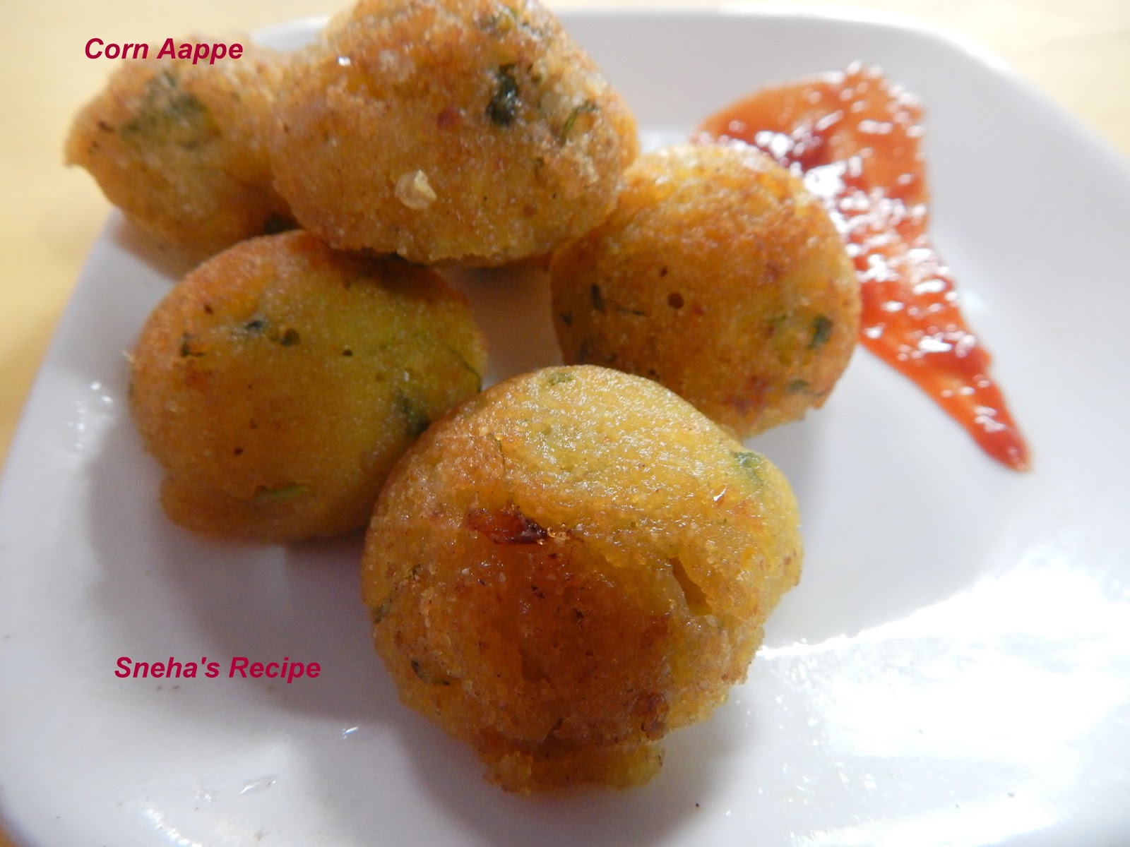 Corn Appe - Sneha's Recipe