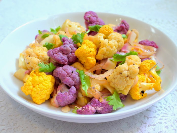Peng's Kitchen: Roasted Tri-Colour Cauliflower