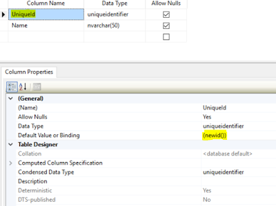 Dynamics 365 Customer Engagement: Autogenerate GUID in SQL Table