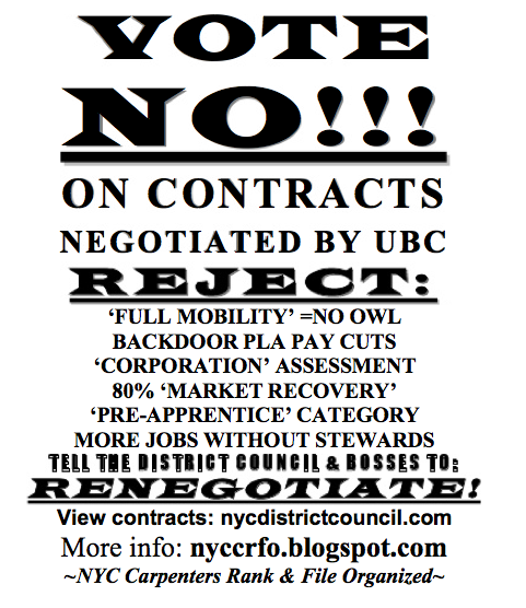 Local 157 blogspot: Carpenter Contract Ratification Vote