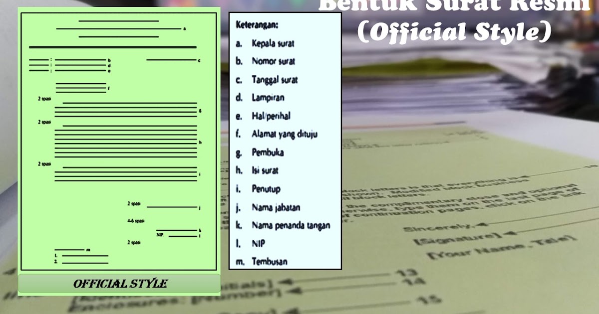 BENTUK SURAT RESMI (OFFICIAL STYLE)