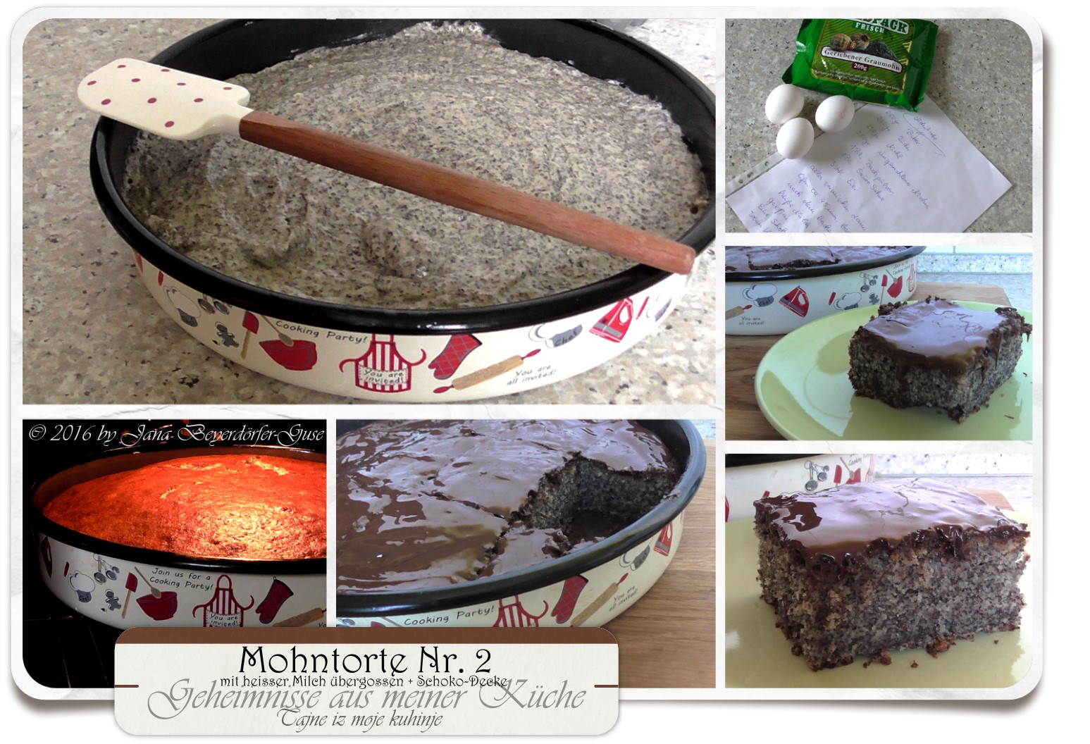 Janas Steinzeit: (Video) DDR - Mohntorte mit heisser Milch & Schoko-Decke