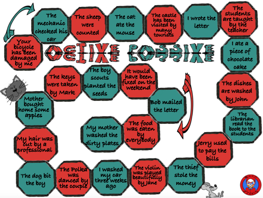 ESL Matt-erials: Active Passive Board Game