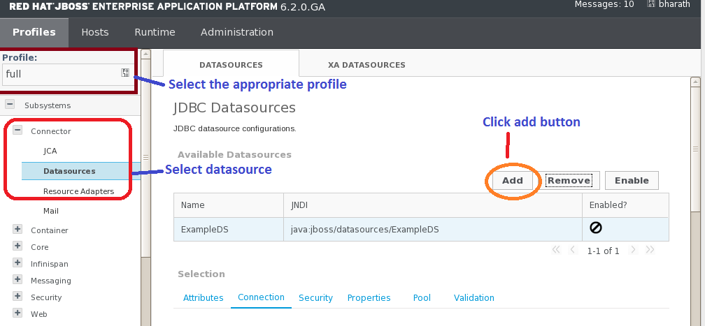 Middleware Technologies: Create Oracle DataSource And Install Oracle JDBC Driver in JBoss EAP6