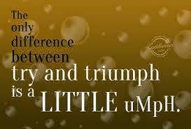 THE ONLY DIFFERENCE BETWEEN TRY AND TRIUMPH IS A LITTLE UMPH. - Quotes
