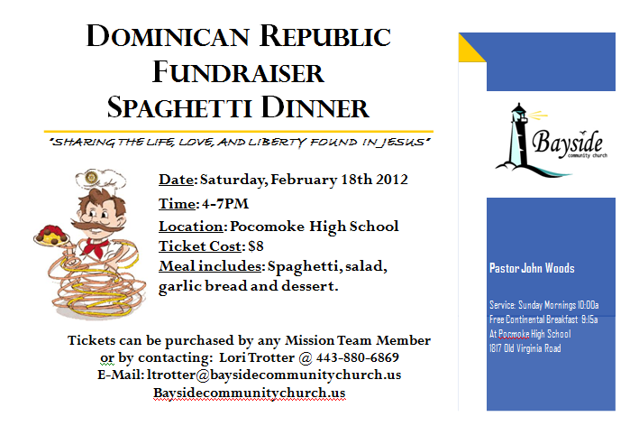 Spaghetti Dinner Fundraiser Template - softwaretri