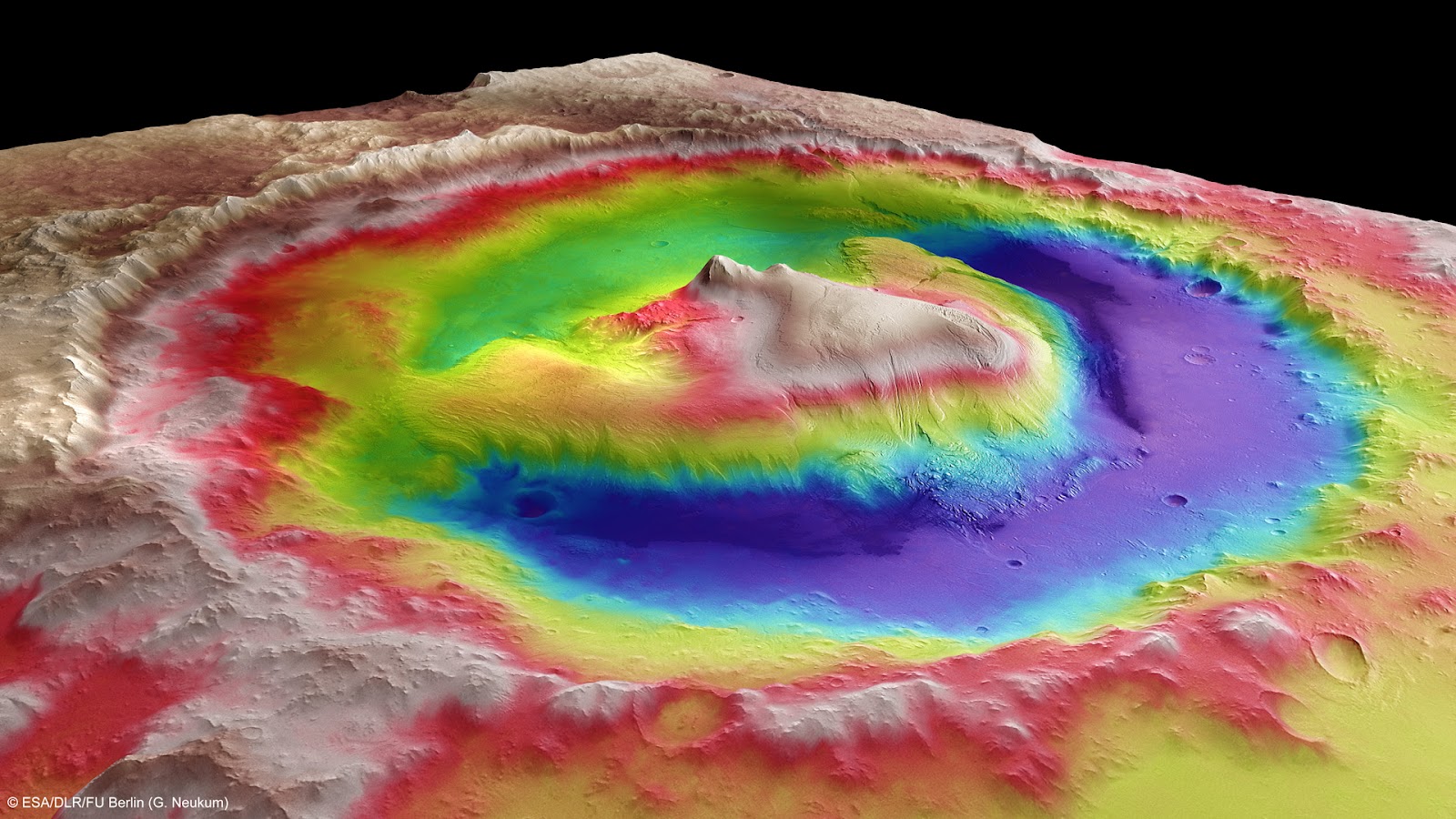 Areology: 3D Topographical Map of Gale Crater