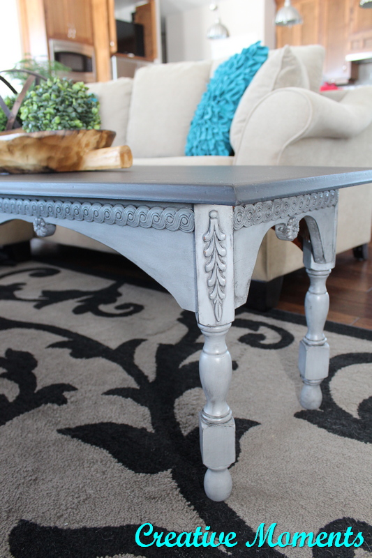 Dixie Belle Manatee Gray & Caviar Coffee Table